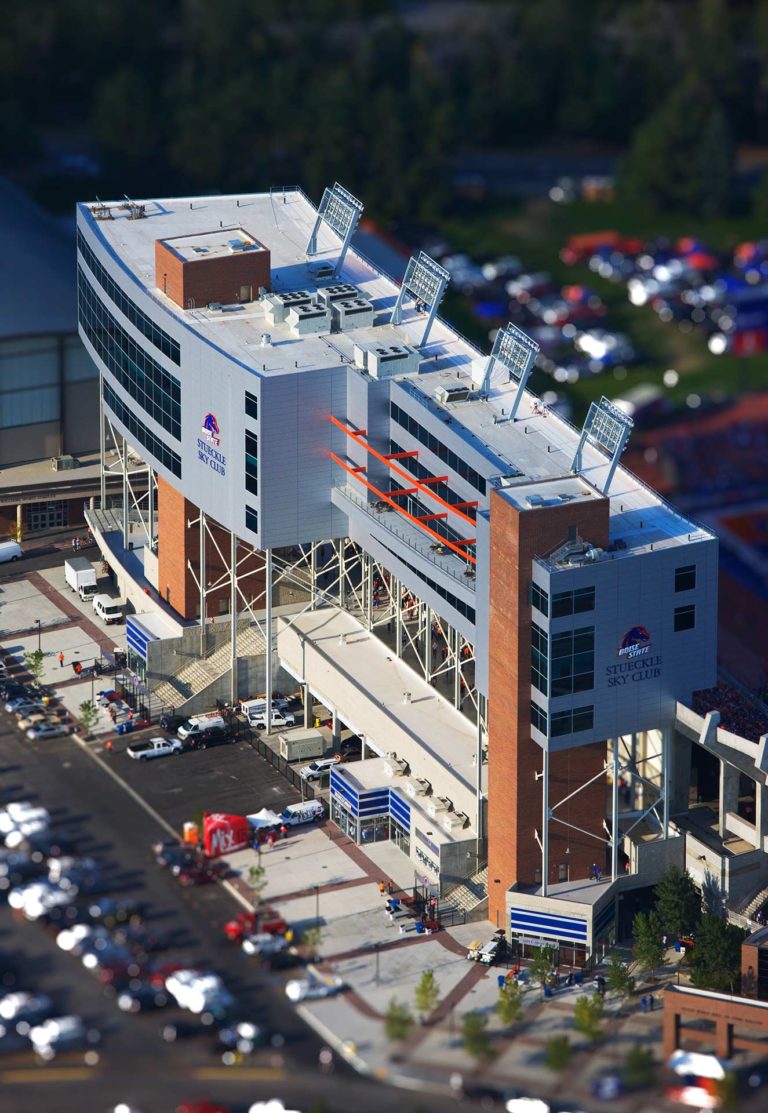 Aerial Photography, Stueckle Sky Center, Boise State Albertsons Stadium ...